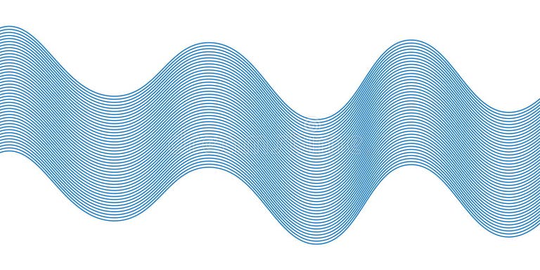 Abstract Modern Background with Stripe Wavy Blue Line. Vector ...