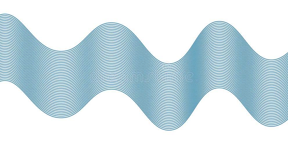 Abstract Modern Background with Stripe Wavy Blue Line. Vector ...