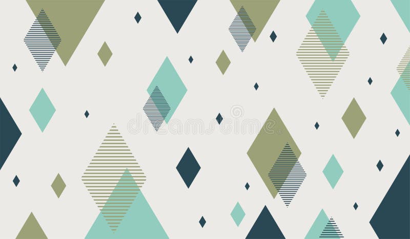 Abstract Modern Background Vector with Rhombus Shapes and Line Pattern ...
