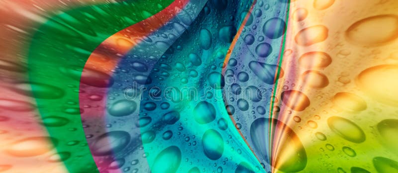 Abstract Modern Background Water Drop Multicolor Rainbow Theme the ...