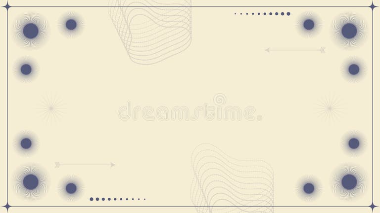 Abstract Modern Background Waves Line Dots Rectangle Frame Stock Vector ...