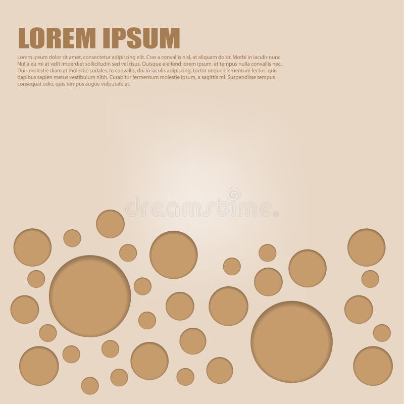Abstract Modern Banner Theme Background with Circles, on Brown ...
