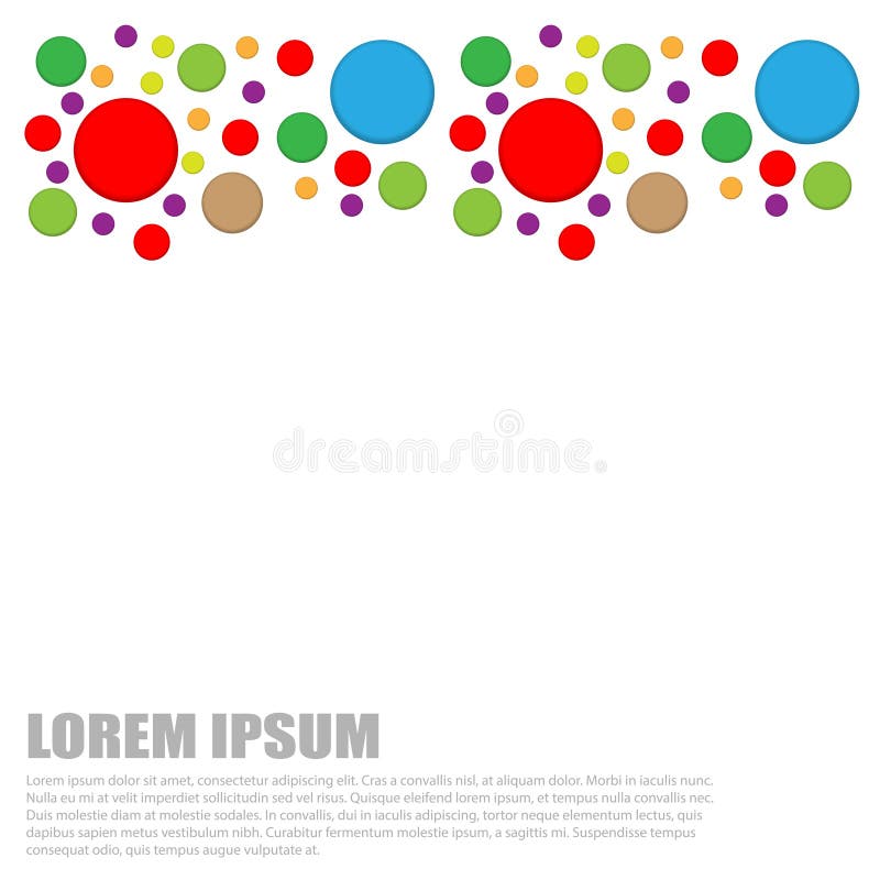 Abstract Modern Banner Theme Background with Circles and Fulllcolor ...