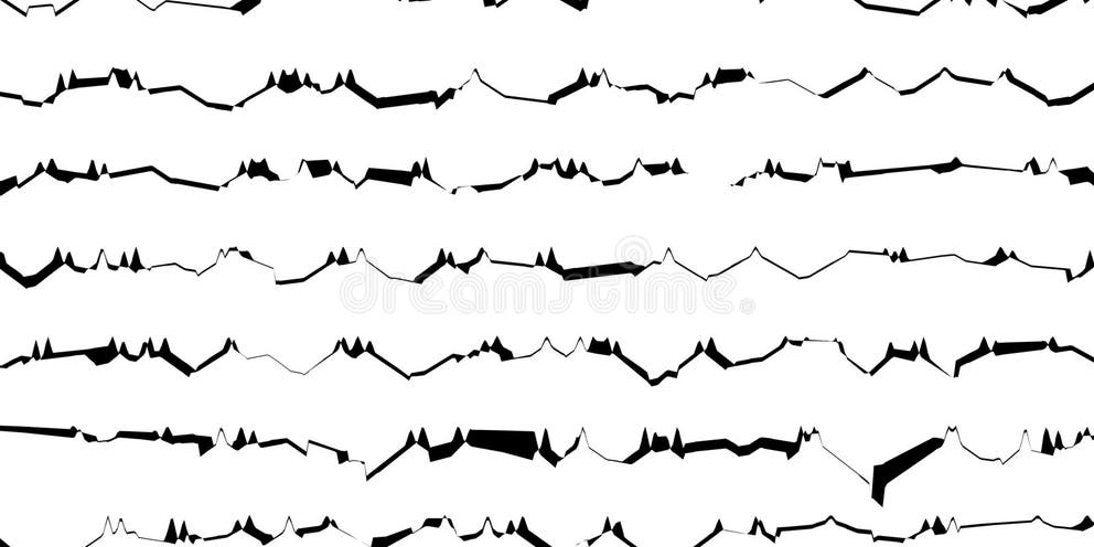 Abstract Modern Black Chaotic Zig-zag Lines Pattern Design Element ...