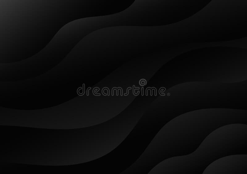 Abstract Modern Black Dynamic Wave Layer Background and Texture Stock ...