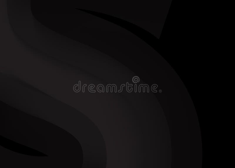 Abstract Modern Black Paper Cut Background Stock Vector - Illustration ...