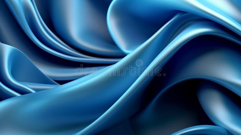 Abstract Modern Blue Background, Folded Ribbons Macro, Wallpaper with ...