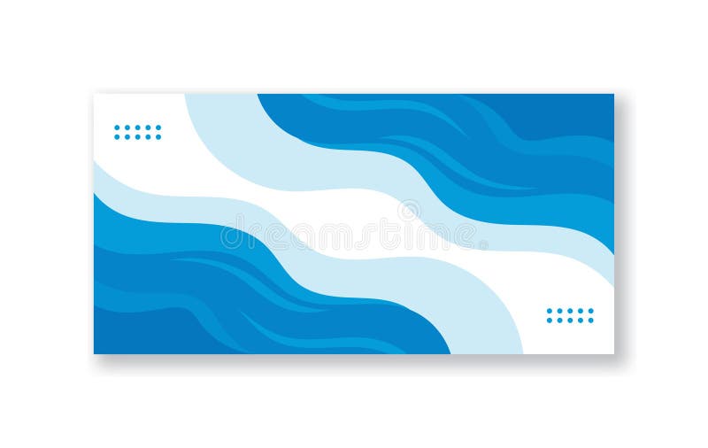 Abstract Modern Blue Color Waves on White Background Stock Vector ...
