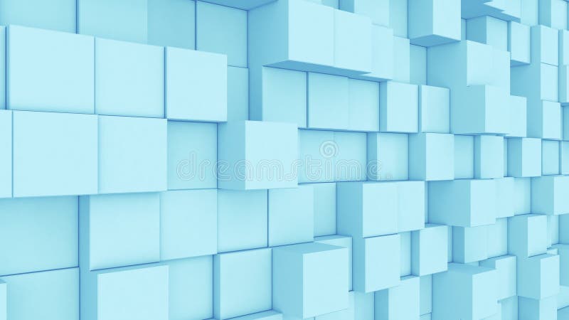 Abstract Modern Blue Cubes Pattern Block Waves Background Stock Video ...