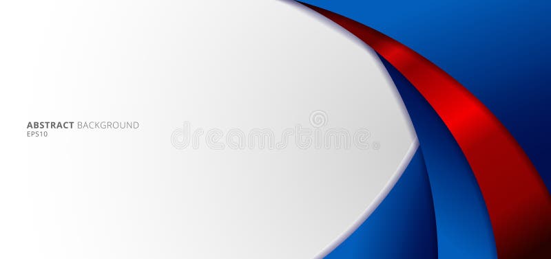 Abstract Modern Blue and Red Gradient Curved Shape on White Background ...