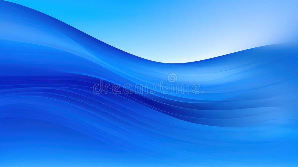 The Abstract Modern Blue Wave Background Stock Illustration ...