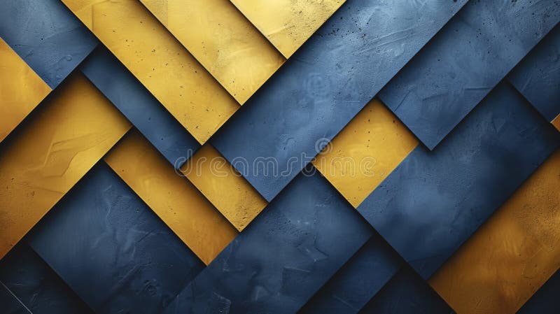 Abstract Modern Blue and Yellow Background with Geometric Shapes. Stock ...