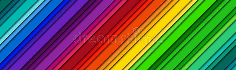 Abstract Modern Bright Header with Colored Oblique Lines. Color ...