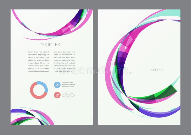 Abstract Modern Bright Multicolored Flyer. Stock Vector - Illustration ...