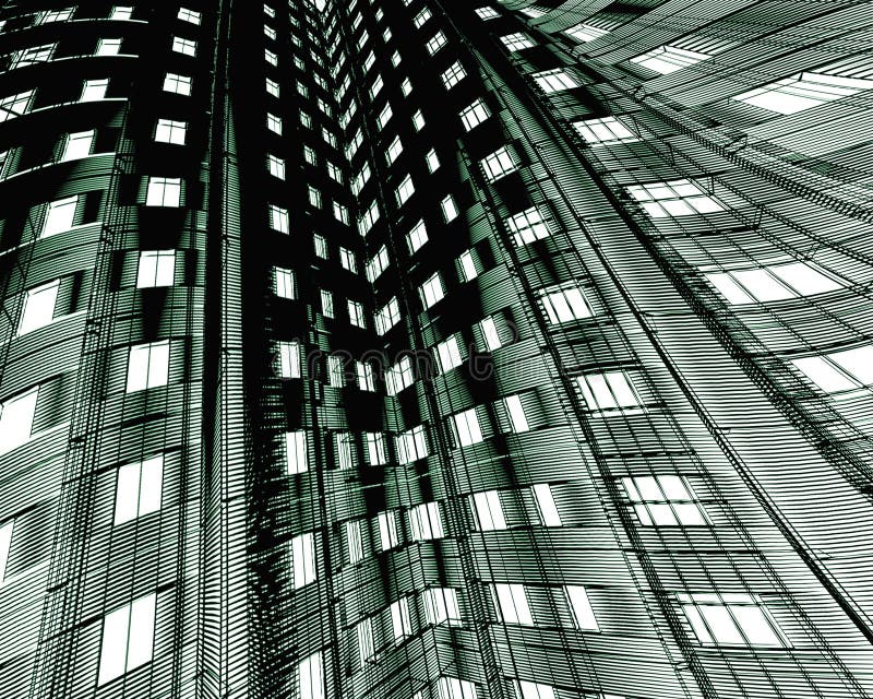 Abstract Modern Architecture Stock Illustration - Illustration of ...