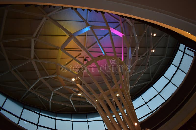 Abstract Modern Building Eye Shape Design of Architecture with Colorful ...