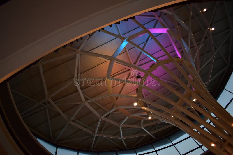 Abstract Modern Building Eye Shape Design of Architecture with Colorful ...