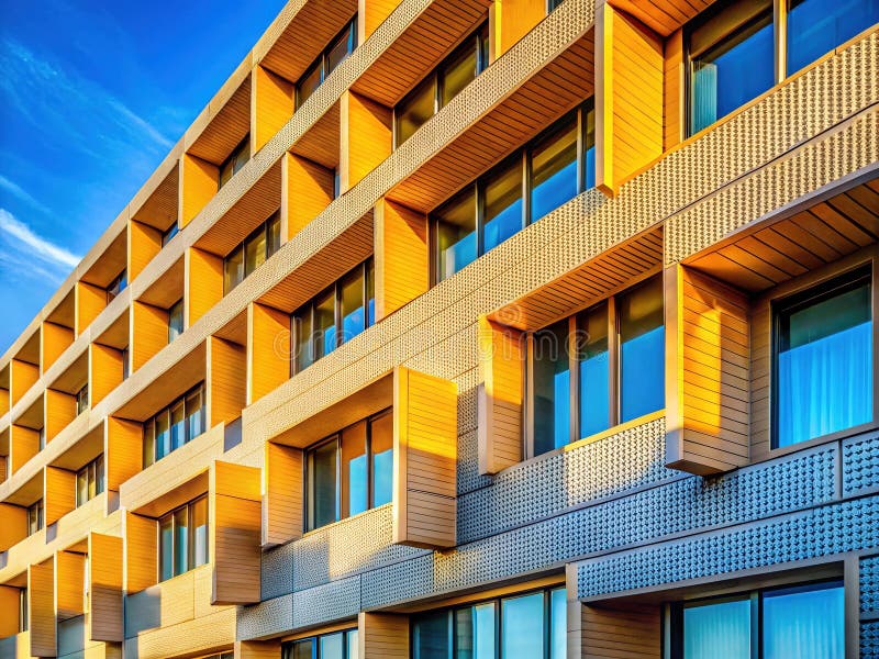 Abstract Modern Building Facade a Textured SpongeLike Exterior Design ...