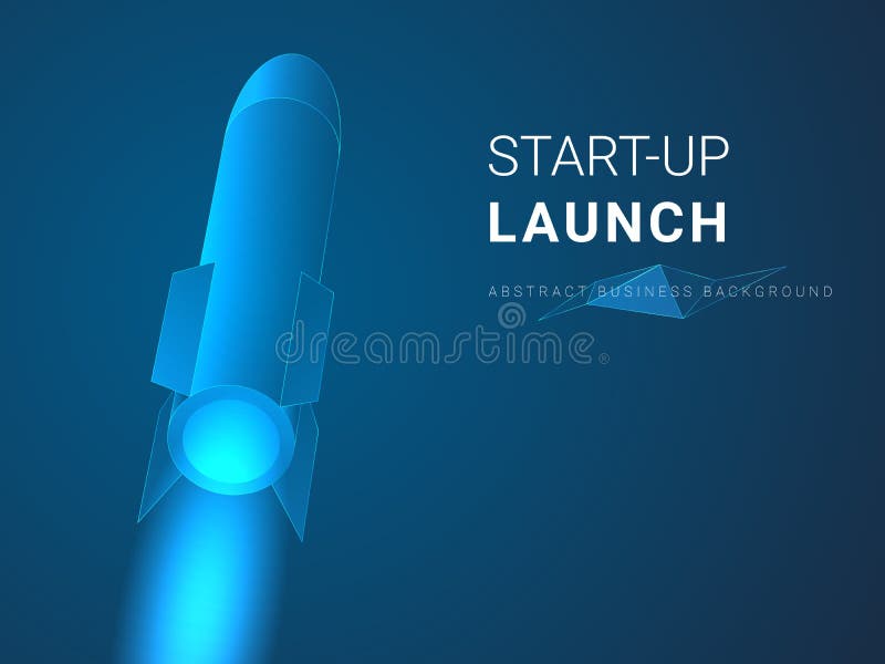 Abstract Modern Business Background Depicting Startup Launch in Shape ...
