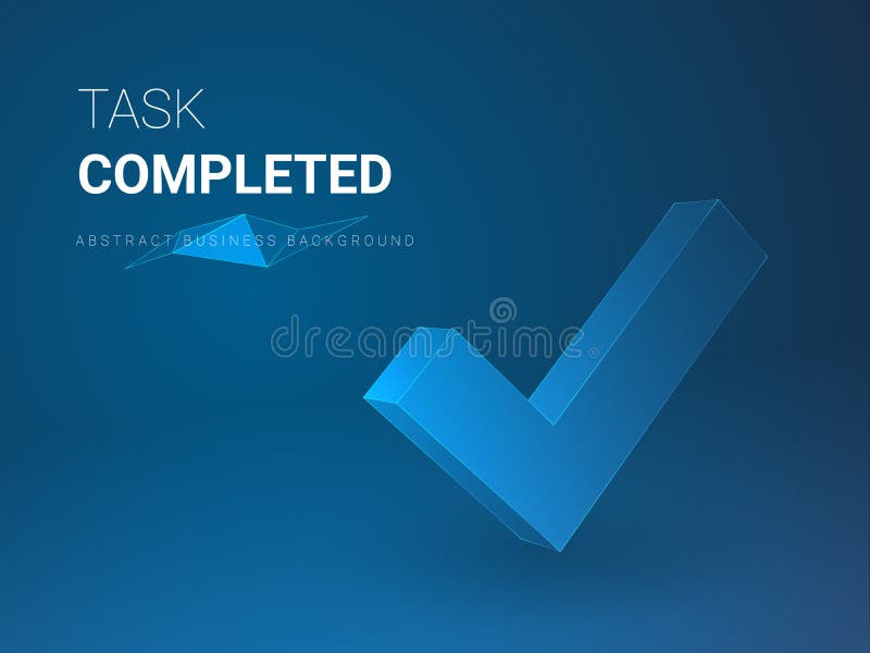 Abstract Modern Business Background Vector Depicting Completing Task in ...