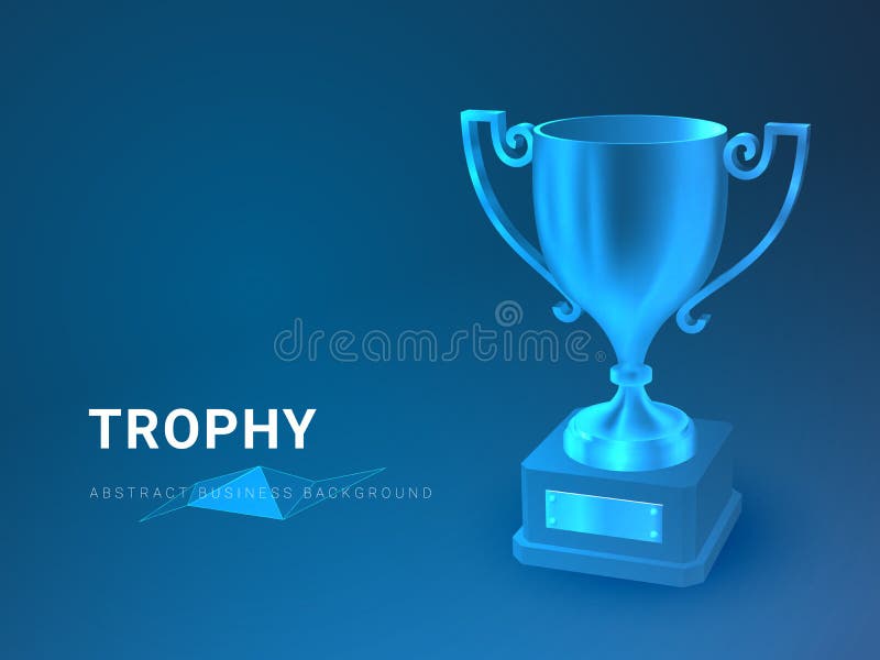 Abstract Modern Business Background Vector Depicting Trophy in Shape of ...