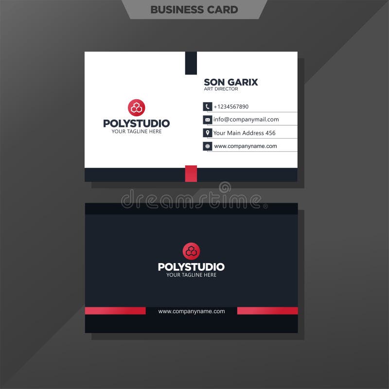 Abstract Modern Business Card Template Design Name Card Stock Vector ...