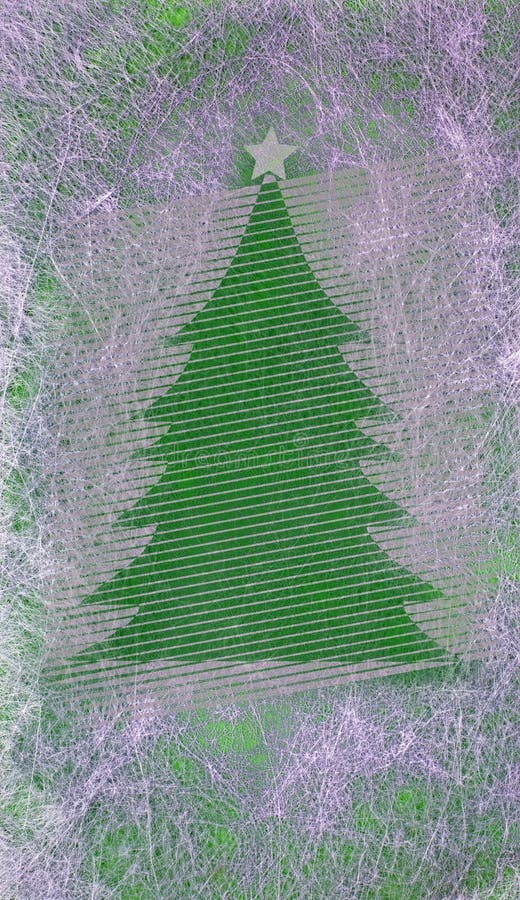 Abstract Modern Christmas Tree, Christmas Card Stock Illustration ...