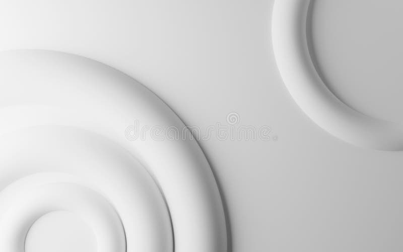 Abstract Modern Circle with Neumorphism White Geometric Background ...