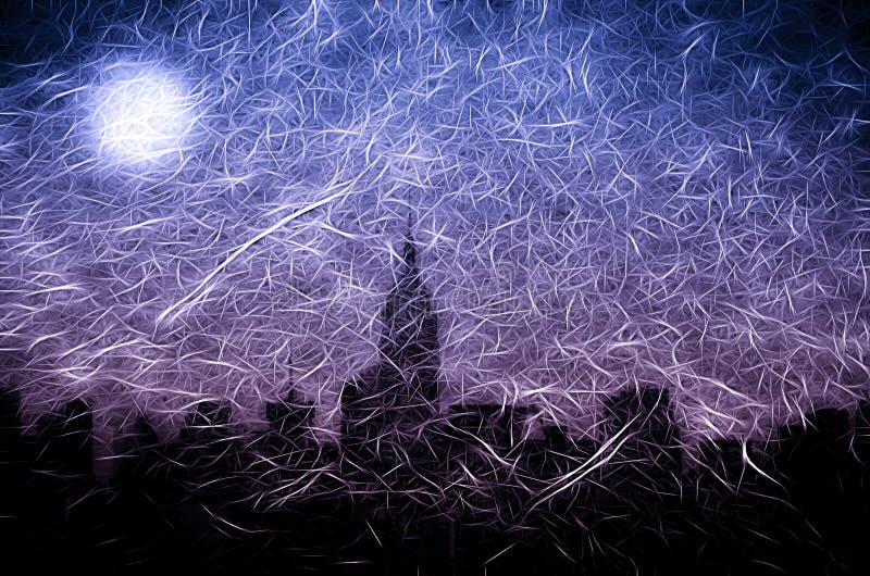 Abstract Modern Cityscape Textured Backdrop - Night Sky Stock Image ...