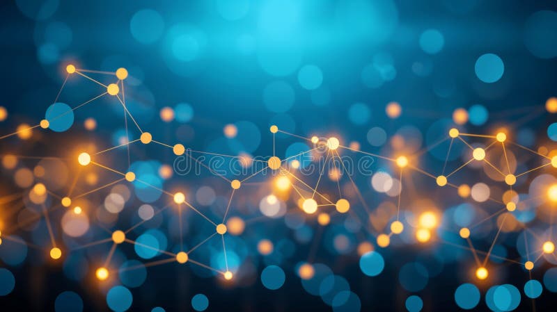 Abstract Modern Cityscape with Wireless Network and Connection ...