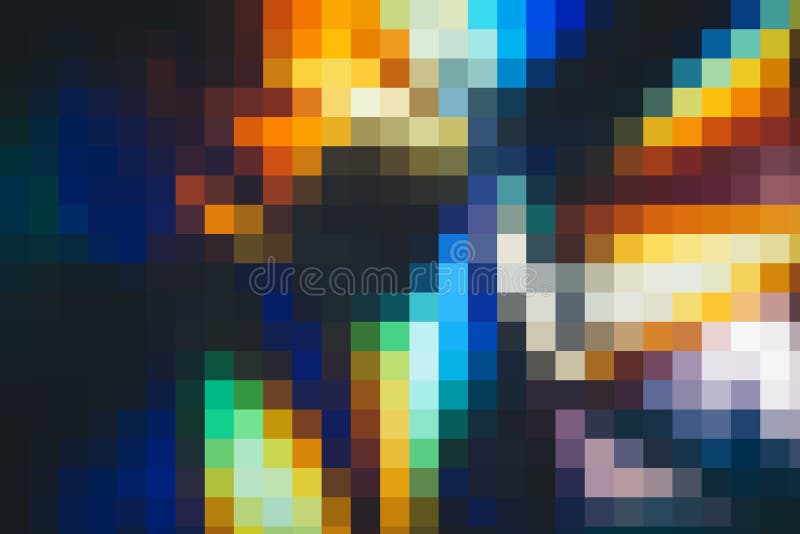 Abstract and Modern Color Background of Pixels Stock Illustration ...