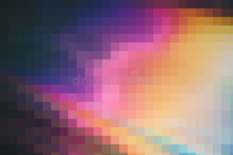 Abstract and Modern Color Background of Pixels Stock Illustration ...