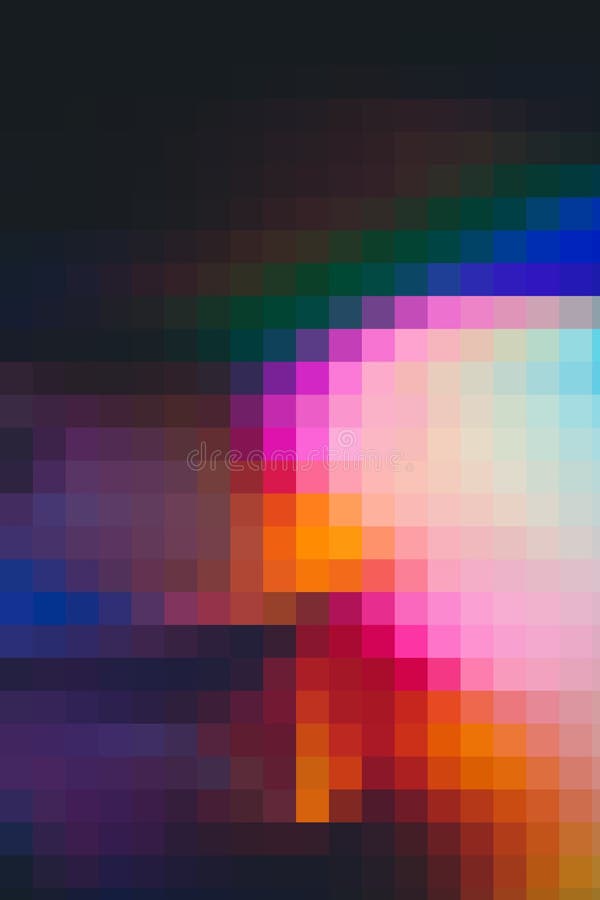 Abstract and Modern Color Background of Pixels Stock Illustration ...