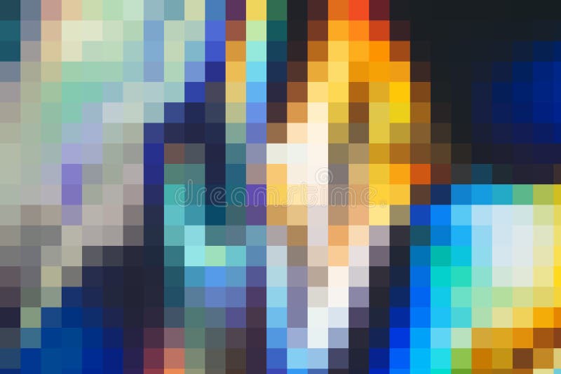 Abstract and Modern Color Background of Pixels Stock Illustration ...