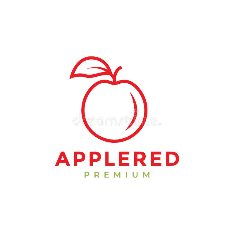 Abstract Modern Color Red Apple Fruit Logo Stock Vector - Illustration ...