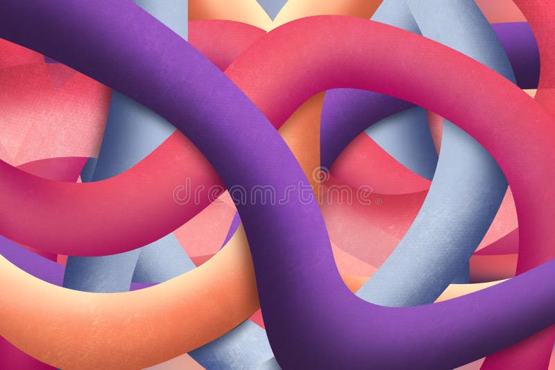 Abstract Modern Colorful Curves and Shapes Design Background. Stock ...
