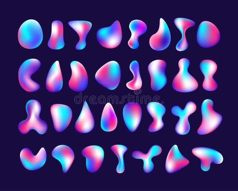 Abstract and Modern, Colorful Liquid or Fluid Gradient Design Element ...
