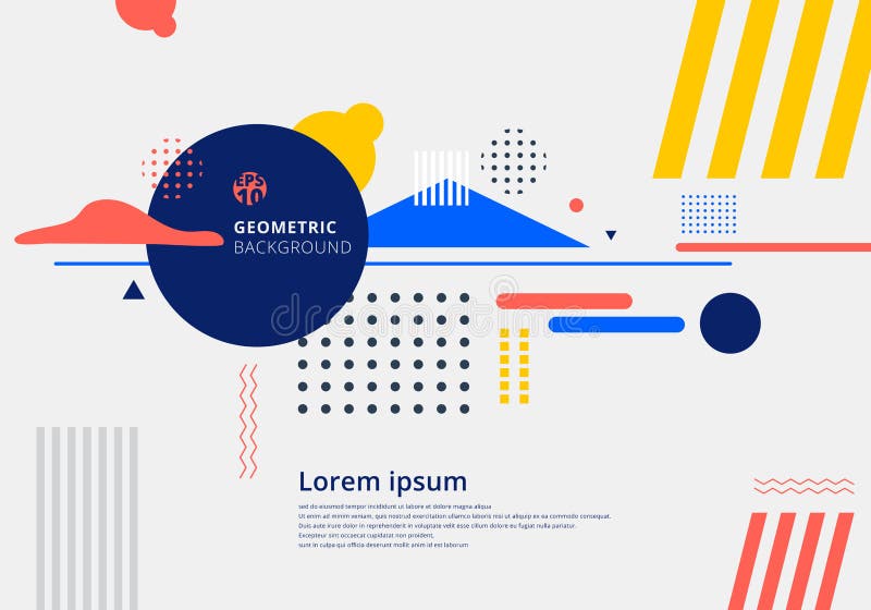 Abstract Modern Composition Elements Geometric Shapes Background Stock ...