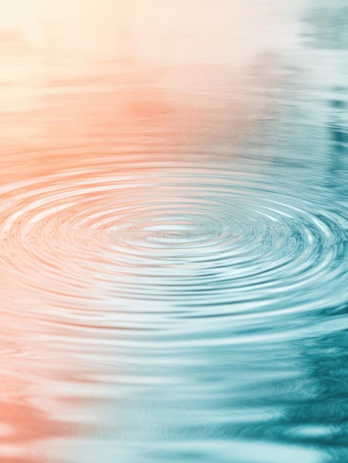 Abstract Modern Composition of Gentle Rain Ripples with Tranquil ...