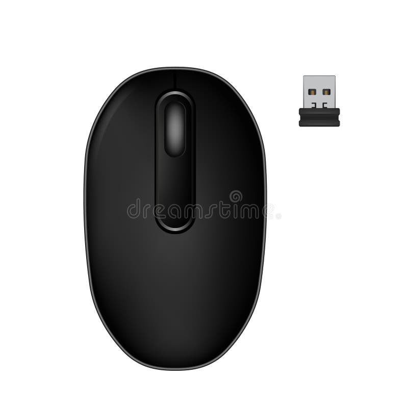 Abstract Modern Computer Mouse on White Background Stock Vector ...
