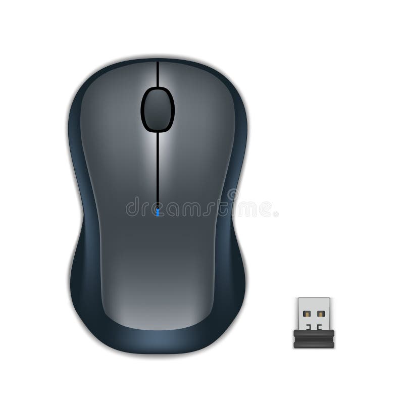 Abstract Modern Computer Mouse on White Background Stock Vector ...