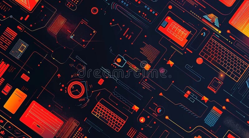 Abstract Modern Creative Geometry Design of Computer Elements, Graphic ...