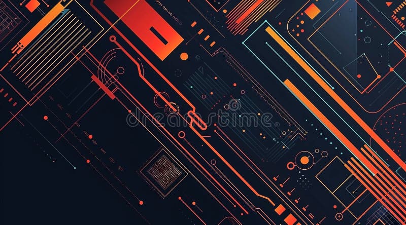 Abstract Modern Creative Geometry Design of Computer Elements, Graphic ...