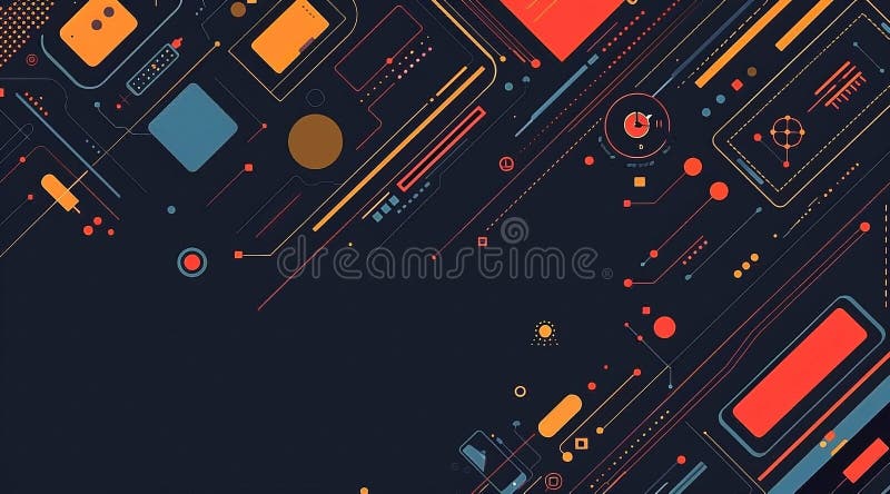 Abstract Modern Creative Geometry Design of Computer Elements, Graphic ...