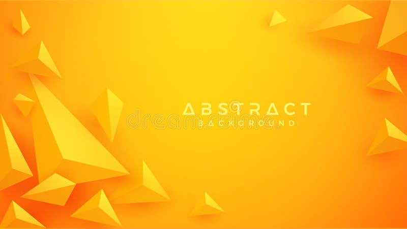 Abstract, Modern, 3D Triangle Orange, Yellow Background. Eps10 Vector ...