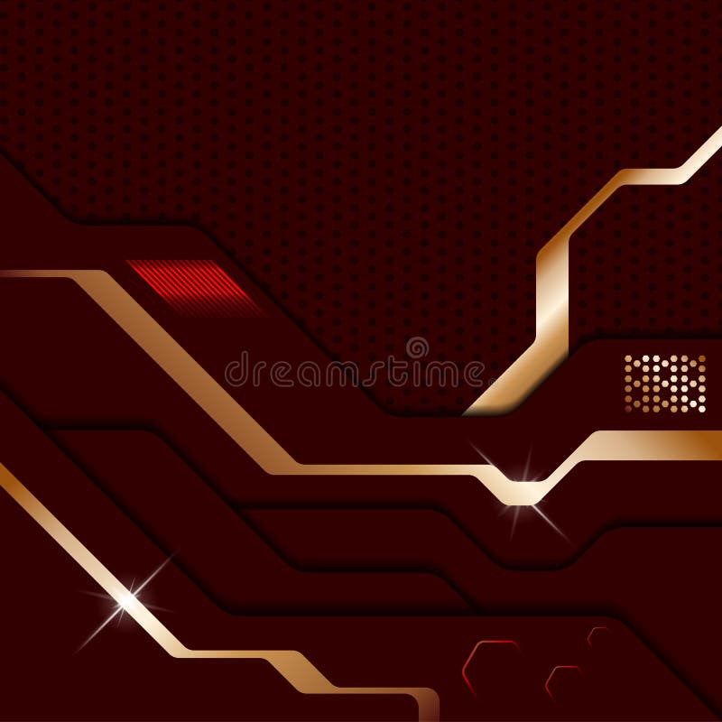 Abstract Modern Dark Red Metallic Background. Sci-fi Techno Style ...
