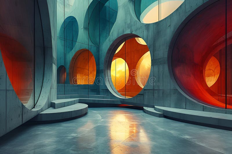 Abstract in a Modern Design Building, Modern Architectural Stock ...