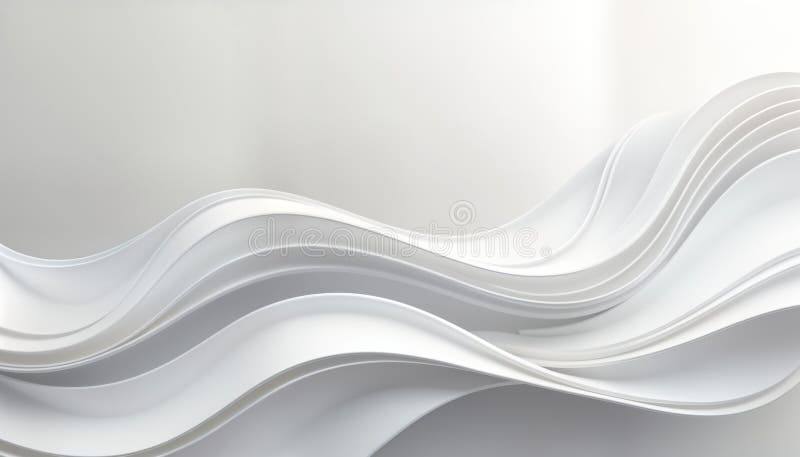 Abstract Modern Design with Elegant White, Grey Wavy Lines. Fluid ...