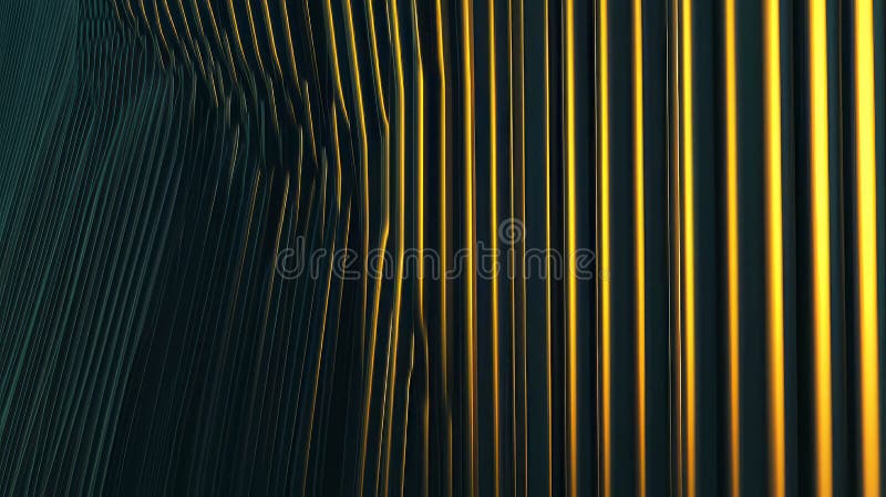Abstract Modern Design with Vertical Gold Lines on Dark Textured Wall ...