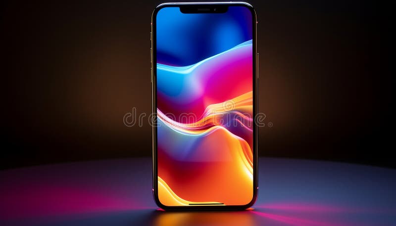 Abstract Modern Design with Vibrant Colors and Glowing Wireless ...